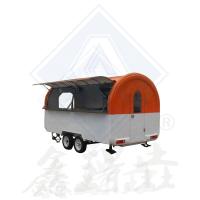 China Mobile Catering Food Truck Trailer with 200 Sets Capacity and Vegetable-based Raw Material for sale
