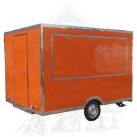 China Mobile Food Truck Galvanized Steel Multifunctional Snack Cart Grill Coffee Trailer for sale