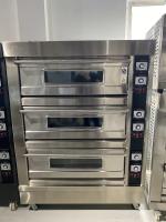 China 0.1kw Electric Deck Oven For Bread 3 Deck 12 Trays Gas Bakery Oven with Timer Control for sale