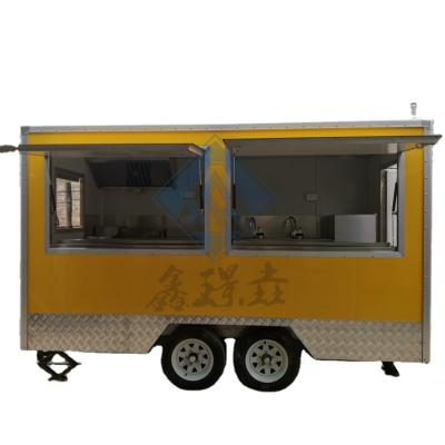 China Commercial Catering Street Food Kiosk Modern Trailer for Pizza Burger Fried Chicken for sale