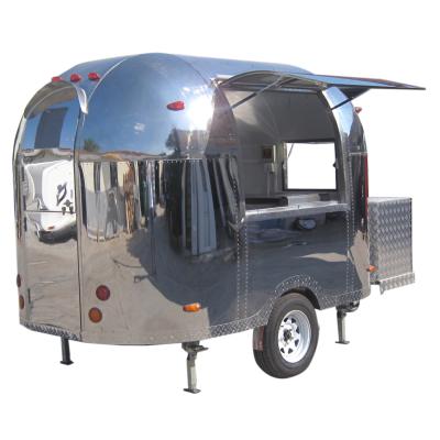 China 2021 Stainless Mobile Food Cart Kiosk for Advertising Company Snack Food Trailer for sale