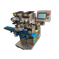 China High Productivity Small Automatic Table Type Fried Potato Croquette Cookie Meat Ice Cream Mochi Forming And Encrusting Machine for sale
