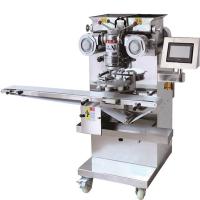 China High Productivity Small Automatic Table Type Fried Potato Croquette Cookie Meat Ice Cream Mochi Forming And Encrusting Machine for sale