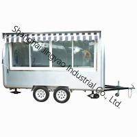 China 500kg/h Capacity Fast Food Trailer with Popcorn Cart and Taiyaki Ice Cream Cone Machine for sale