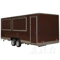 China Voltage 1500W Electric Truck Mobile Food Trailer with Full Kitchen and Refrigeration for sale