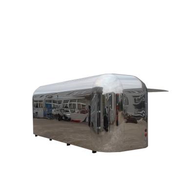 China Fully Equipped Food Trucks Train with Hot Dog Coffee Cart Road Wheel 1500W Voltage for sale