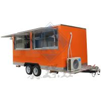 China Long Service Life 4.5M Square Mobile Food Truck with Double Axles and 3KW Power for sale