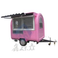 China 8.5ft Dining Car Food Trailer for Europe Vendors Transformer Mobile Truck Hotdog Food Cart for sale