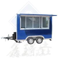 China Outdoor Street Food Cart for BBQ Pizza Burger Ice Cream Coffee Electric Caravan Trailer for sale