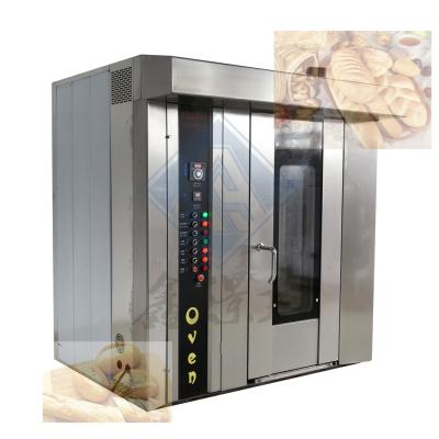 China Stainless Steel Rotary Bread Baking Oven Industrial Gas/Electric/Diesel for Bakery for sale