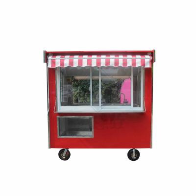 China Fully Equipped Food Truck 220cm Single Double Axle Commercial Round Model with Canopy for sale