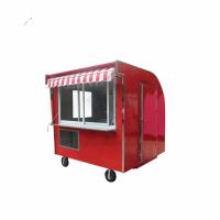 China Fully Equipped Food Truck 220cm Single Double Axle Commercial Round Model with Canopy for sale