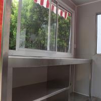 China Fully Equipped Food Truck 220cm Single Double Axle Commercial Round Model with Canopy for sale