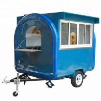 China Customized External Stickers CE OEM GAS Food Truck with Stainless Steel and Big Wheel for sale