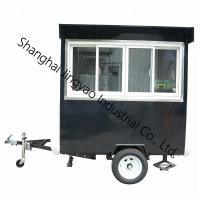 China Customized External Stickers CE OEM GAS Food Truck with Stainless Steel and Big Wheel for sale