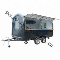 China Customized External Stickers CE OEM GAS Food Truck with Stainless Steel and Big Wheel for sale