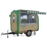 China Single Axle Mobile Round Model Electric Food Truck with Canopy 3KW Long Service Life for sale