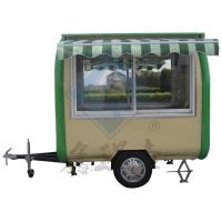 China Single Axle Mobile Round Model Electric Food Truck with Canopy 3KW Long Service Life for sale