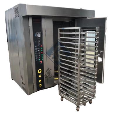 China Food Beverage 1800*2000*2200 Electric Gas Diesel Automatic 16/32 Rotary Oven Baking Bread Making Machine Line for sale