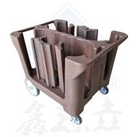 China Modern Design Food Cart with Chafing Dish and Adjustable Plastic Plate Trolley Cart for sale