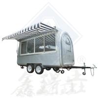 China Customized Voltage Mobile Hotdog Cart Food Trolley Food Cart Stall for Hotels for sale