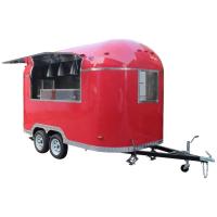 China Tow Bar Trailer Tornado Potato Motorized Food Cart for Snack Vending Machine for sale