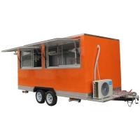 China Tow Bar Trailer Tornado Potato Motorized Food Cart for Snack Vending Machine for sale