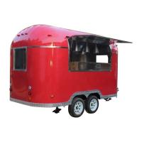 China High Productivity Fiberglass Mobile Snack Van Folding Caravan Trailers for Frozen Food for sale