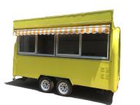 China High Productivity Fiberglass Mobile Snack Van Folding Caravan Trailers for Frozen Food for sale