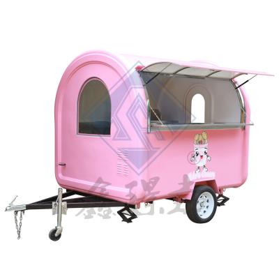 China Outdoor Street Food Cart 300cm Single Axle Commercial Ice Cream Snack Drinks Vending Truck for sale