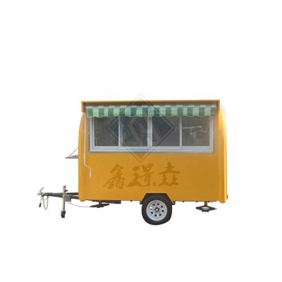 China 300CM Mobile Round Model Food Cart with Canopy Double Axles Raw Material Milk 1000 KG for sale