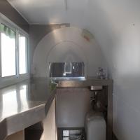 China 300CM Mobile Round Model Food Cart with Canopy Double Axles Raw Material Milk 1000 KG for sale