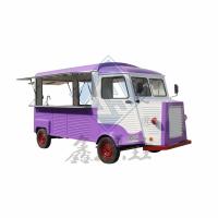 China Customized Color Commercial Double Axle Ice Cream Snack Drinks Fully Equipment Food Truck for sale