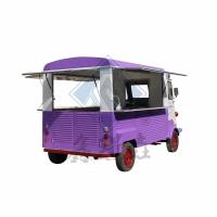China Customized Color Commercial Double Axle Ice Cream Snack Drinks Fully Equipment Food Truck for sale