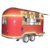 China Full Kitchen Stainless Steel Food Truck on Wheels Road Wheel for Mobile Catering for sale