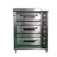 China 0.1kw Electric Baking Oven For Bread 3 Deck 12 Trays with Timer Control/Bakery Machine for sale