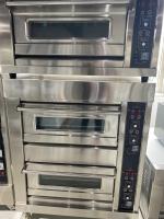 China Industrial 3-Deck 9-Tray Stone Deck Bread Baking Oven for Baking Bread Cake Toast for sale