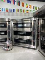 China Industrial 3-Deck 9-Tray Stone Deck Bread Baking Oven for Baking Bread Cake Toast for sale