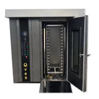 China Gas Bakery Equipment 34 and 68 Trays Hot Air Rotary Oven for Baking 200kg/per Bread for sale