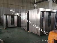 China Gas Bakery Equipment 34 and 68 Trays Hot Air Rotary Oven for Baking 200kg/per Bread for sale