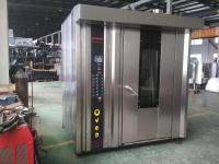 China Gas Bakery Equipment 34 and 68 Trays Hot Air Rotary Oven for Baking 200kg/per Bread for sale