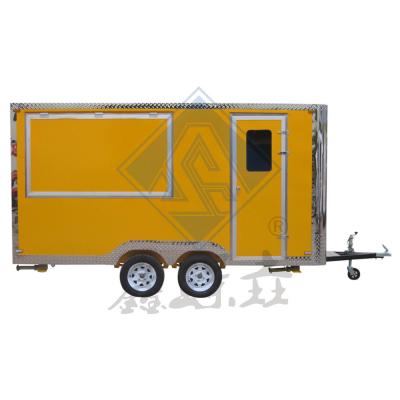 China 500*200*230 CM Size Design Mobile Food Truck with Canopy Square and Video Technical Support for sale