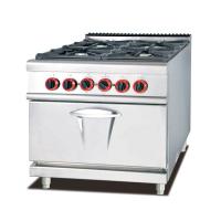 China Upgrade Your Kitchen with This Gas Stove 4 Burners Lava Rock Grills and Bakery Oven for sale