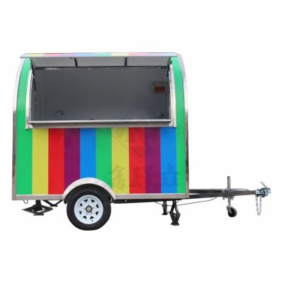 China Customized Industrial Round Model Square Mobile Food Truck 2.8M Single/Double Axles for sale