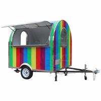 China Customized Industrial Round Model Square Mobile Food Truck 2.8M Single/Double Axles for sale
