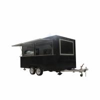 China 220V Long Service Life Single/Double Axles 580 Design Mobile Food Truck with Canopy for sale