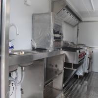 China 220V Long Service Life Single/Double Axles 580 Design Mobile Food Truck with Canopy for sale