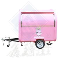 China Customized Industrial Round Model Square Mobile Food Truck for Outdoor Street Vending for sale