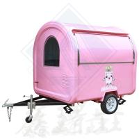 China Customized Industrial Round Model Square Mobile Food Truck for Outdoor Street Vending for sale
