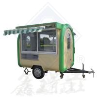 China Galvanized Steel Single/Double Axles 300 Mobile Snack Vending Food Truck with Canopy for sale